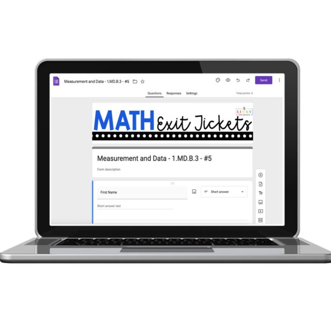 Digital 1st Grade Exit Tickets - Measurement and Data - 1.MD B.3 ...
