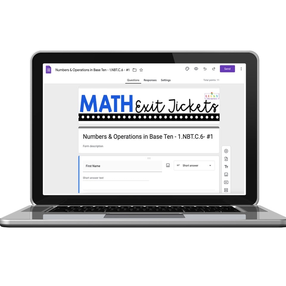 Digital 1st Grade Exit Tickets - Numbers and Operations in Base Ten - 1 ...