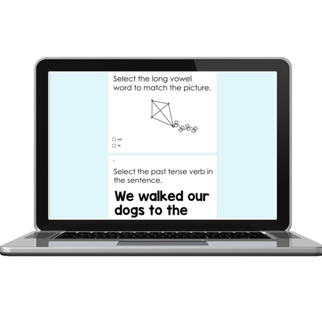 Digital 1st Grade Spiral ELA - Week 10 - Day 4 - Lucky Little Learners