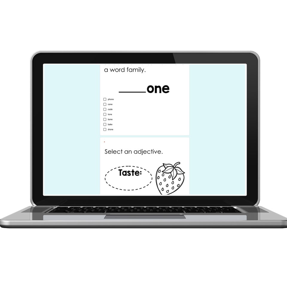 Digital 1st Grade Spiral ELA - Week 17 - Day 2 - Lucky Little Learners