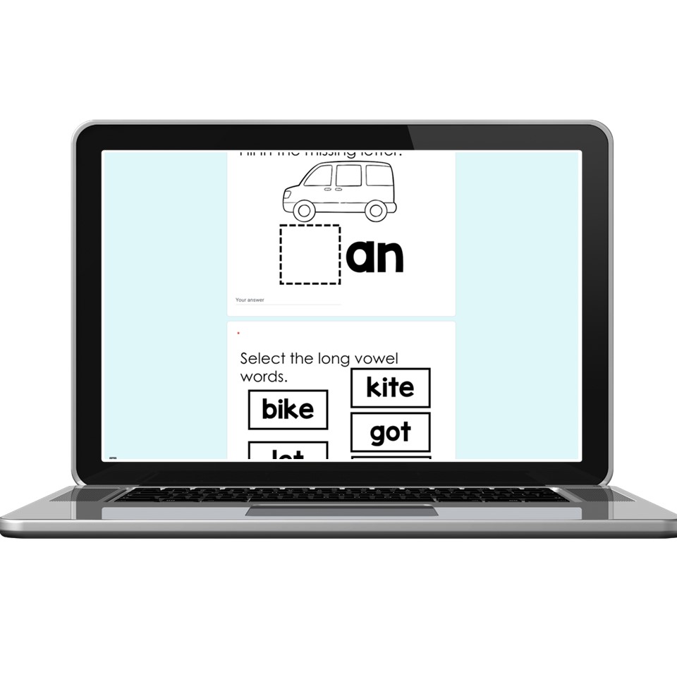 Digital 1st Grade Spiral ELA - Week 4 - Day 1 - Lucky Little Learners