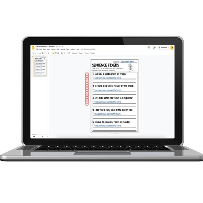 Digital Sentence Fixers - Sentence Writing - Bundle 1 - Page 7 - Lucky ...