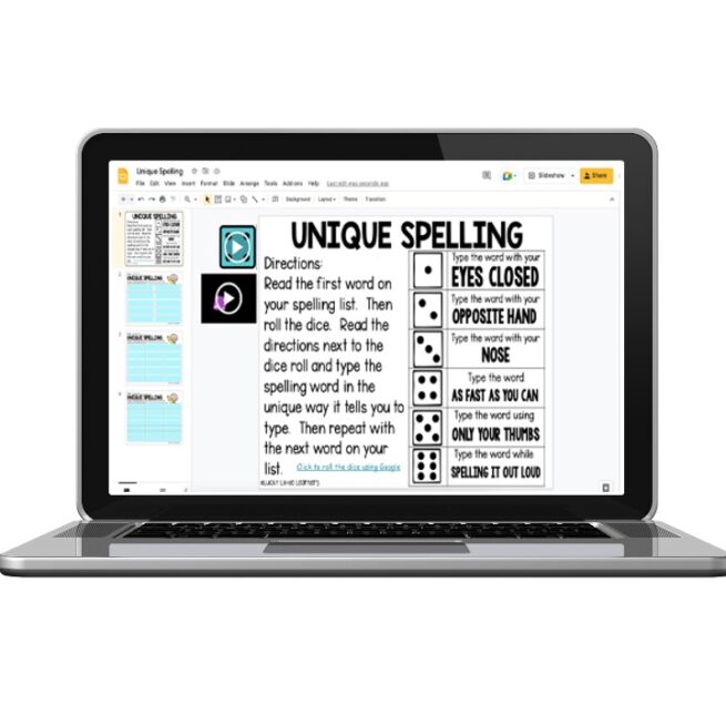 Digital Spelling Activities - Unique Spelling - Lucky Little Learners