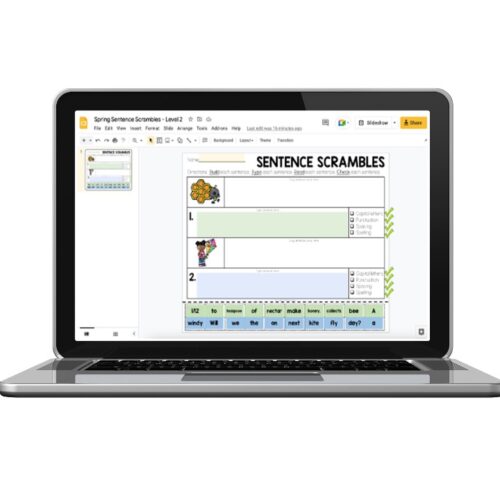 Digital Spring Sentence Scrambles - Level 2 - Page 17 - Lucky Little ...