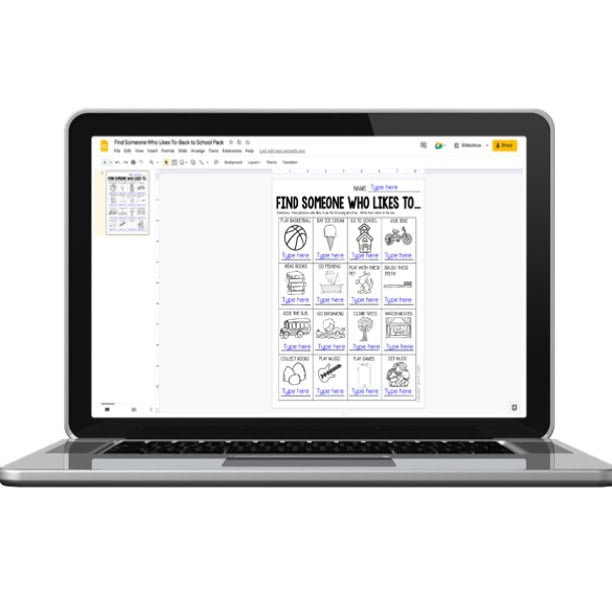 Digital Back to School - Welcome Back Activities - Find Someone Who ...