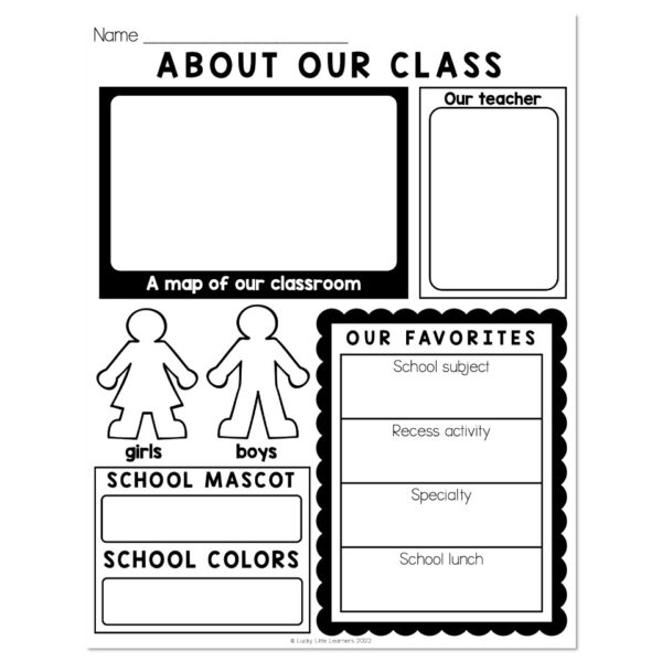 Pen Pal Pack - About Our Class - Lucky Little Learners