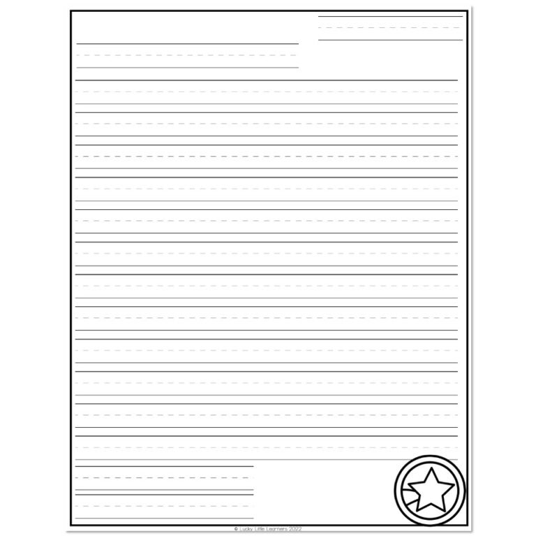 Pen Pal Pack - Letter Writing Page - Option 1 - Lucky Little Learners