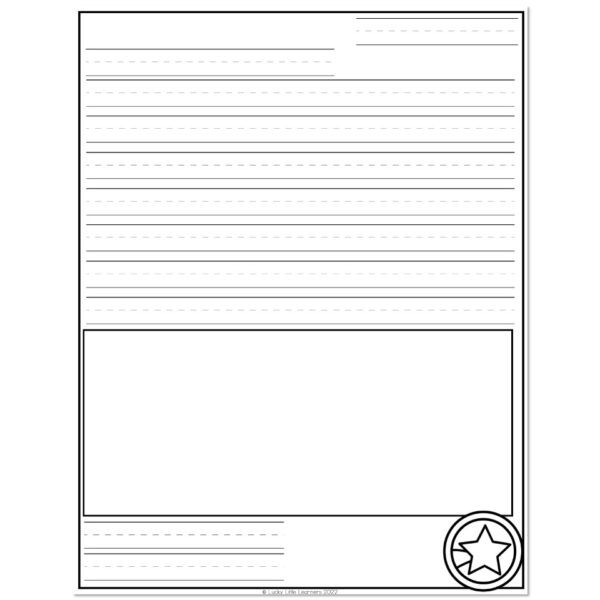 Pen Pal Pack - Letter Writing Page - Option 2 - Lucky Little Learners
