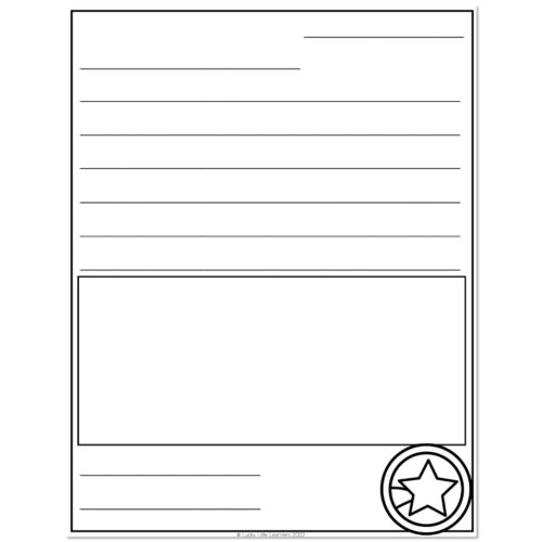 Pen Pal Pack - Letter Writing Page - Option 7 - Lucky Little Learners