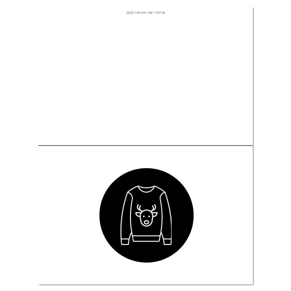 Winter Holiday Party Plan - Card Template - Lucky Little Learners