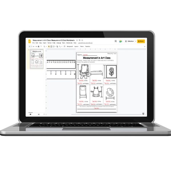 Digital 2nd Grade Math Worksheets - Measurement - Measurement in Art ...