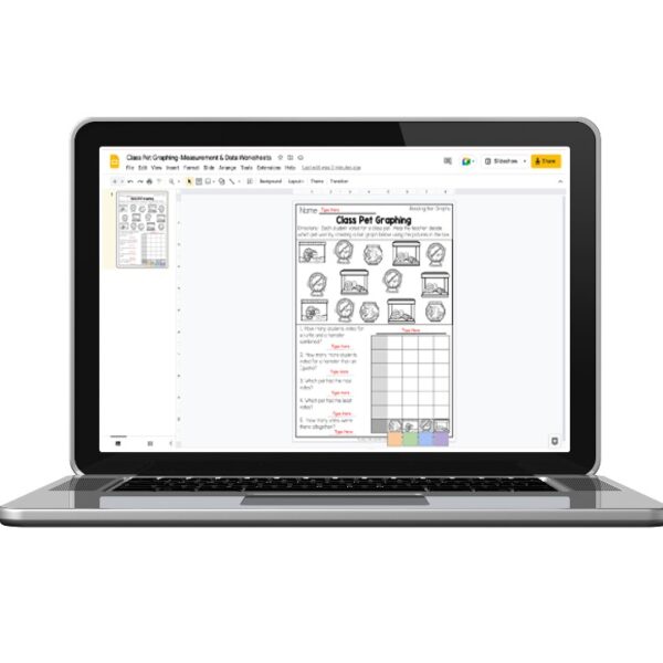 Digital 2nd Grade Math Worksheets - Measurement - Measuring My School ...