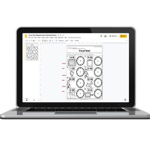 Digital 2nd Grade Math Worksheets - Time - Travel Time - Lucky Little ...