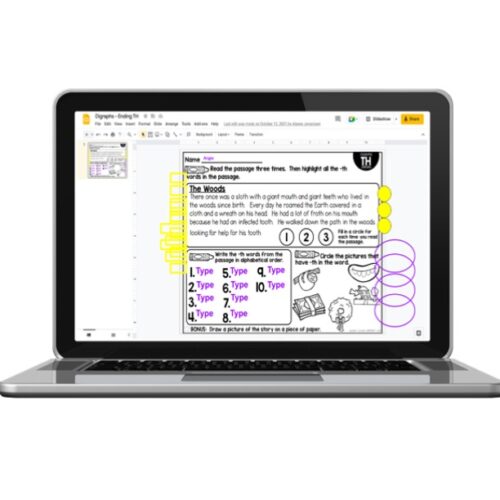 Digital 2nd Grade Phonics Mats - Digraphs - Ending TH - Lucky Little ...