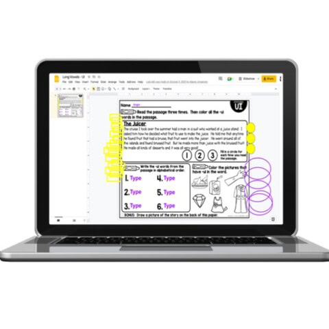 Digital 2nd Grade Phonics Mats - Long Vowels - UI - Lucky Little Learners