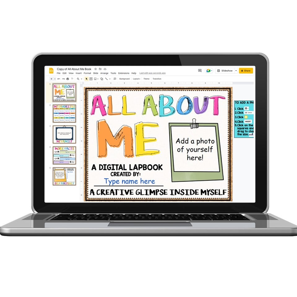 Digital Lapbooks - All About Me - Lucky Little Learners