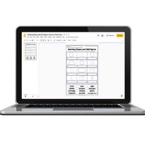 Digital 2nd Grade Math Worksheets - Geometry - 3D Shape Sort - Lucky ...