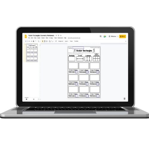 Digital Math Worksheets - Geometry - Rockin' Rectangles - Lucky Little ...