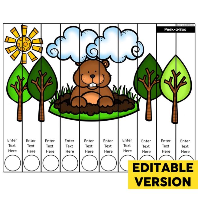 Editable February Math Puzzle – Peek-A-Boo - Lucky Little Learners