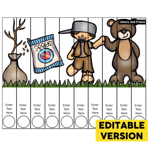 Editable September Math Puzzle – Johnny and Friend - Lucky Little Learners