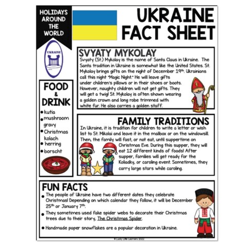 Holidays Around the World - Ukraine Reading Passage - Lucky Little Learners