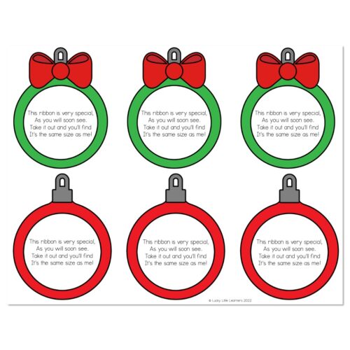 Ribbon Ornament Tag - Lucky Little Learners