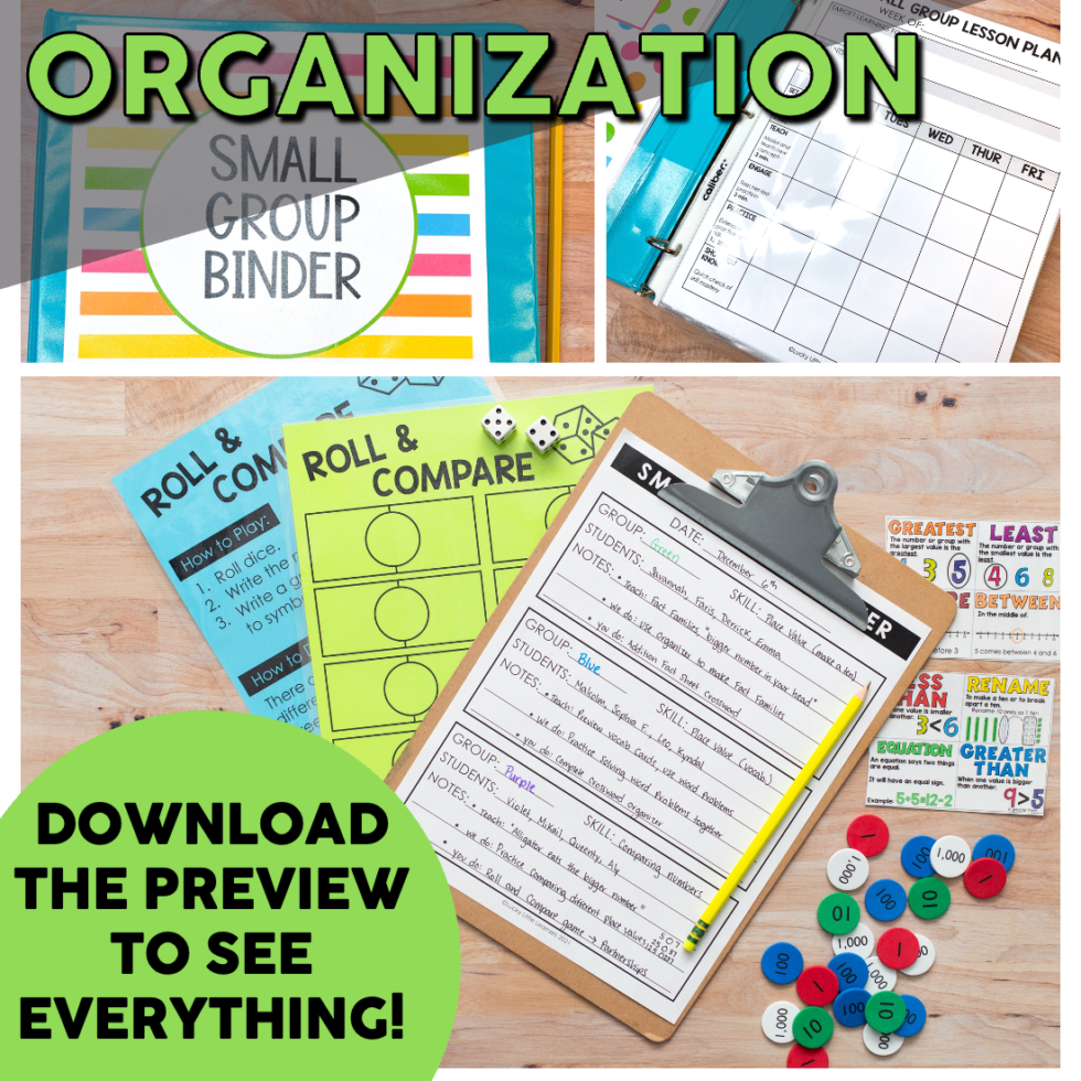 Math Intervention and Small Group Kit - Lucky Little Learners