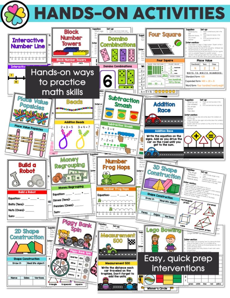 Math Intervention and Small Group Kit - Lucky Little Learners