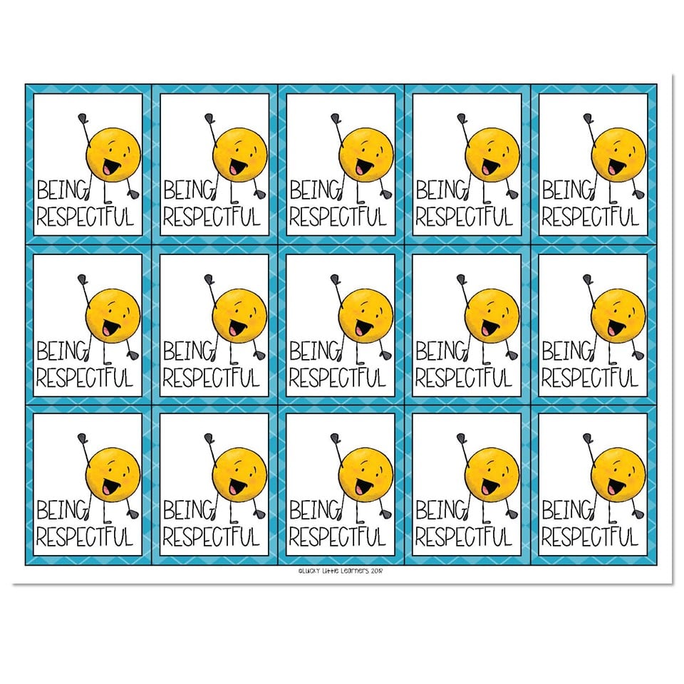 Brag Tag - Being Respectful - Lucky Little Learners