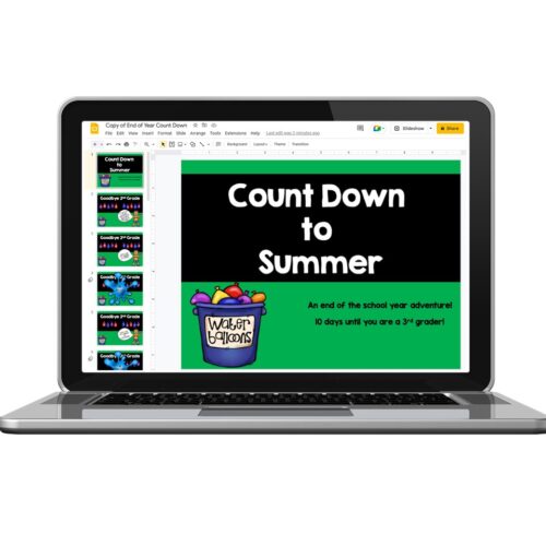 Digital Countdown to Summer Balloon Pop - Lucky Little Learners