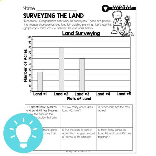 Lucky to Learn Math - Lesson 6.5 - Read and Create Bar Graphs - Mini ...