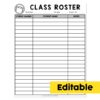 Sub Plans - Editable Class Roster - Lucky Little Learners