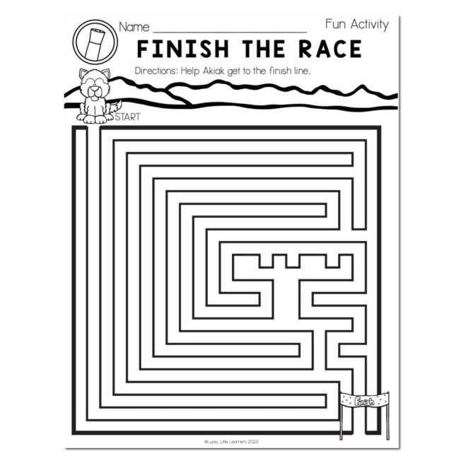Sub Plans - Middle of Year - Fun Activities - Finish the Race - Lucky ...