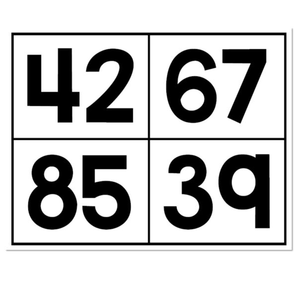 Place Value Number Cards - Lucky Little Learners