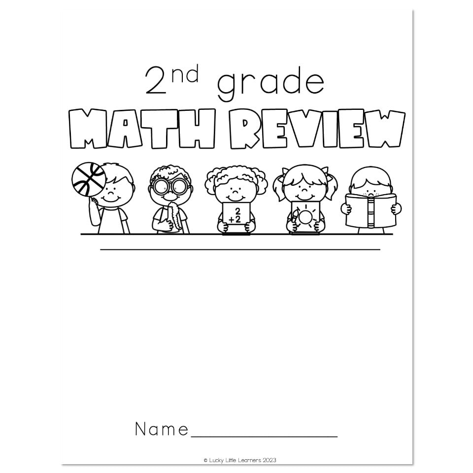 Spring Pack - End of Year Activities - Math Review Packet Cover - Lucky ...