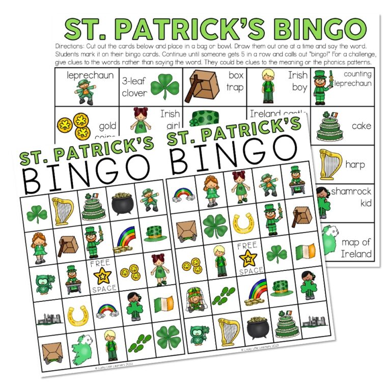 St. Patrick's Day Party - Bingo - Lucky Little Learners