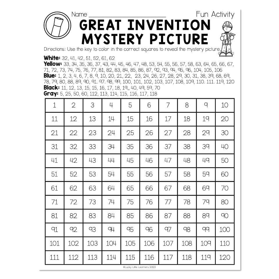 Sub Plans - End of Year - Fun Activity - Mystery Picture - Lucky Little ...