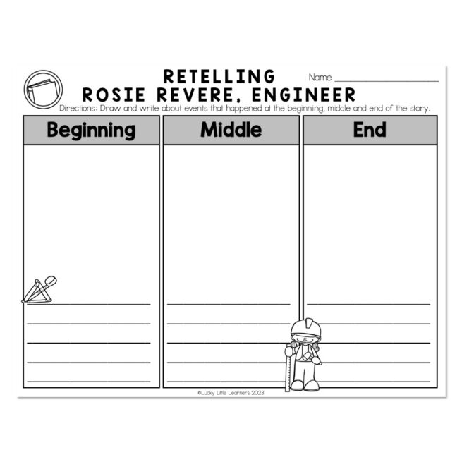 Sub Plans - End of Year - Rosie Revere, Engineer - Retelling - Lucky ...
