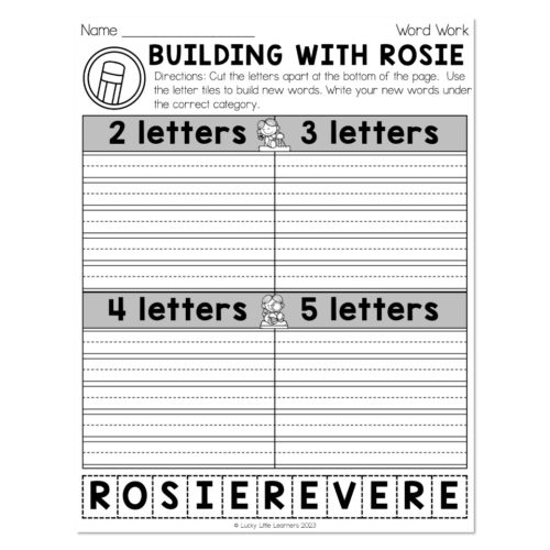 Sub Plans - End of Year - Word Work - Building With Rosie - Lucky ...
