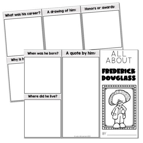 Biography Brochure - Black History - Frederick Douglass - Lucky Little ...