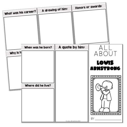 Biography Brochure - Black History - Louis Armstrong - Lucky Little ...