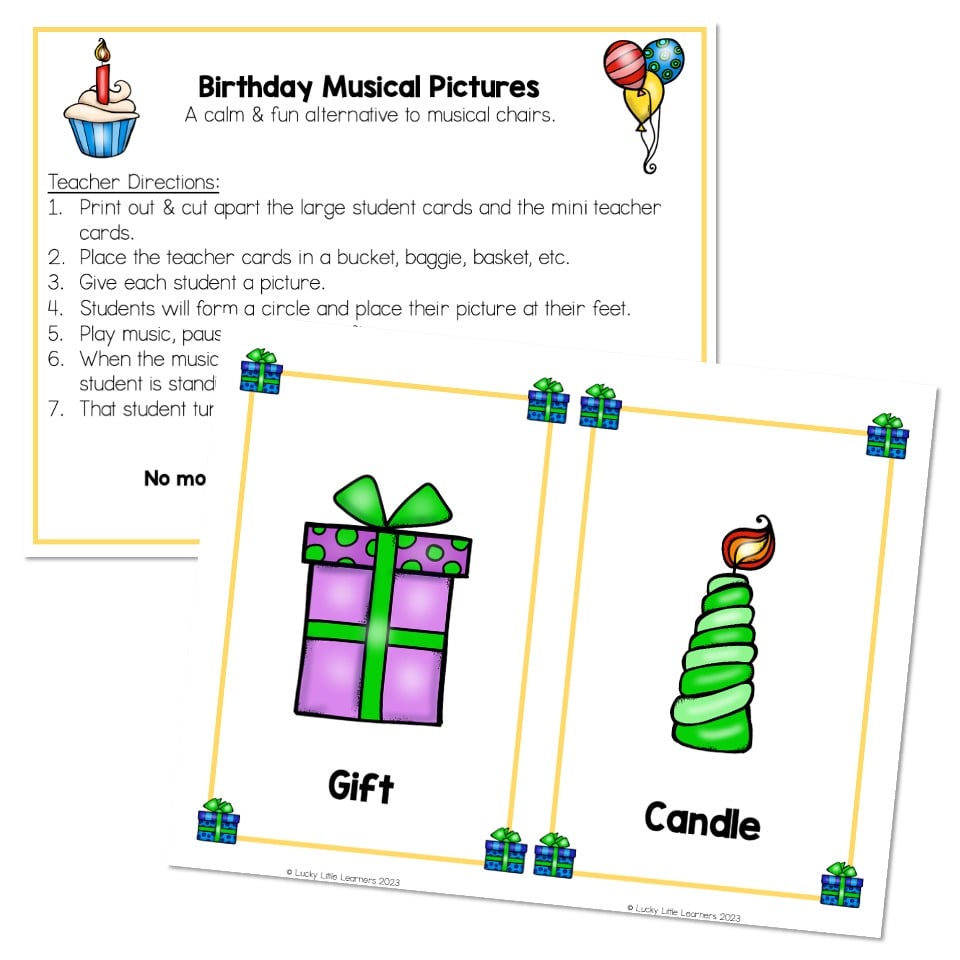 Birthday Musical Pictures - Lucky Little Learners