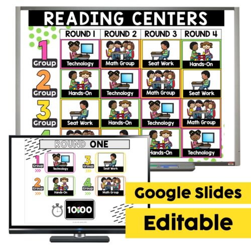Center Rotation Board Slides - Google Version - Lucky Little Learners
