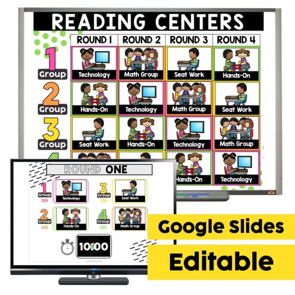 Center Rotation Board Slides - Google Version - Lucky Little Learners