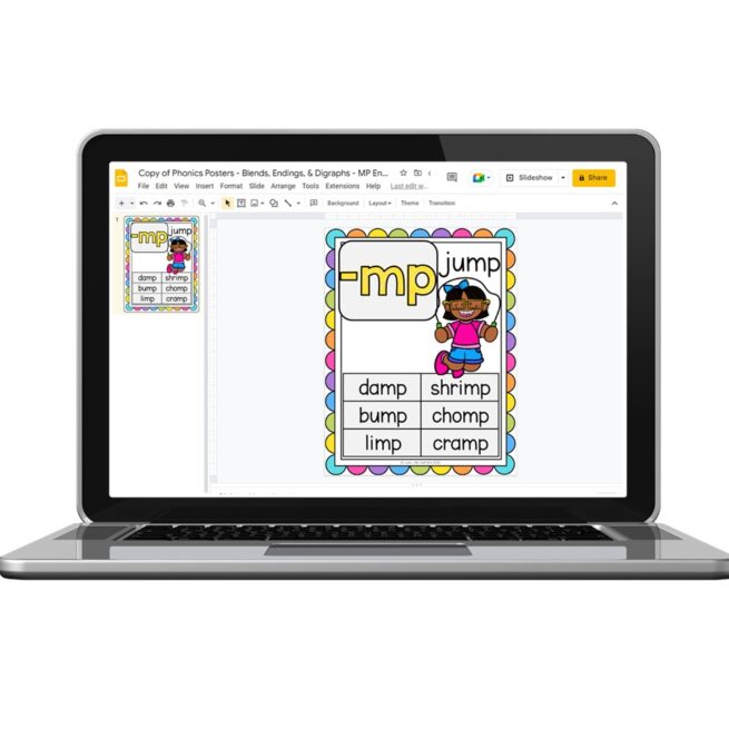 Digital Phonics Posters - Blends - MP - Lucky Little Learners