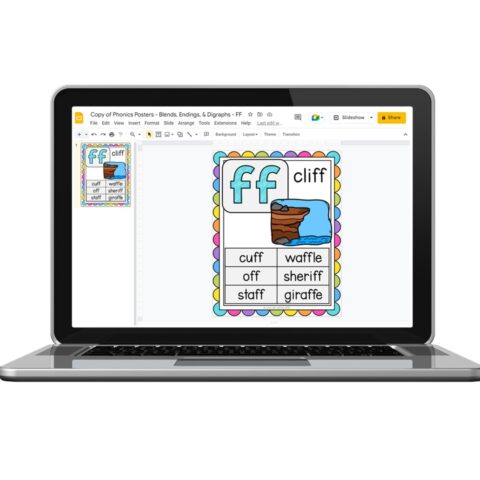 Digital Phonics Posters - Digraphs - FF - Lucky Little Learners