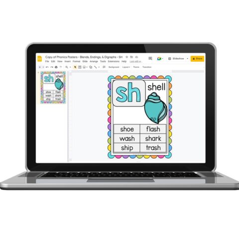Digital Phonics Posters - Digraphs - SH - Lucky Little Learners
