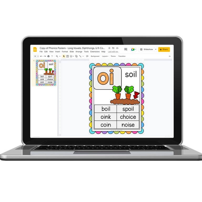 Digital Phonics Posters - Diphthongs - OI - Lucky Little Learners