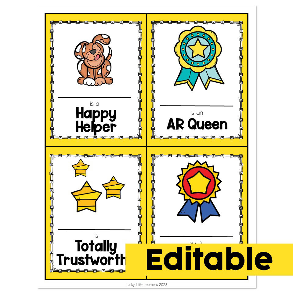 Editable End of Year Awards - Lanyards - Page 12 - Lucky Little Learners