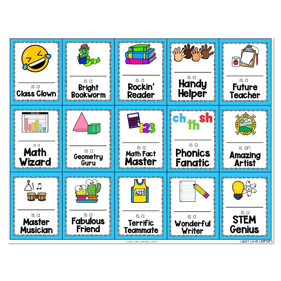 End of Year Awards - Brag Tags - Page 2 - Lucky Little Learners